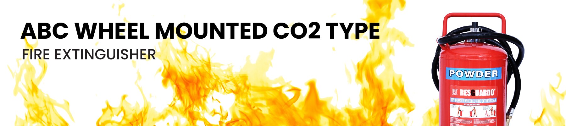 ABC Wheel Mounted CO2 Type Fire Extinguisher - Usha Armour