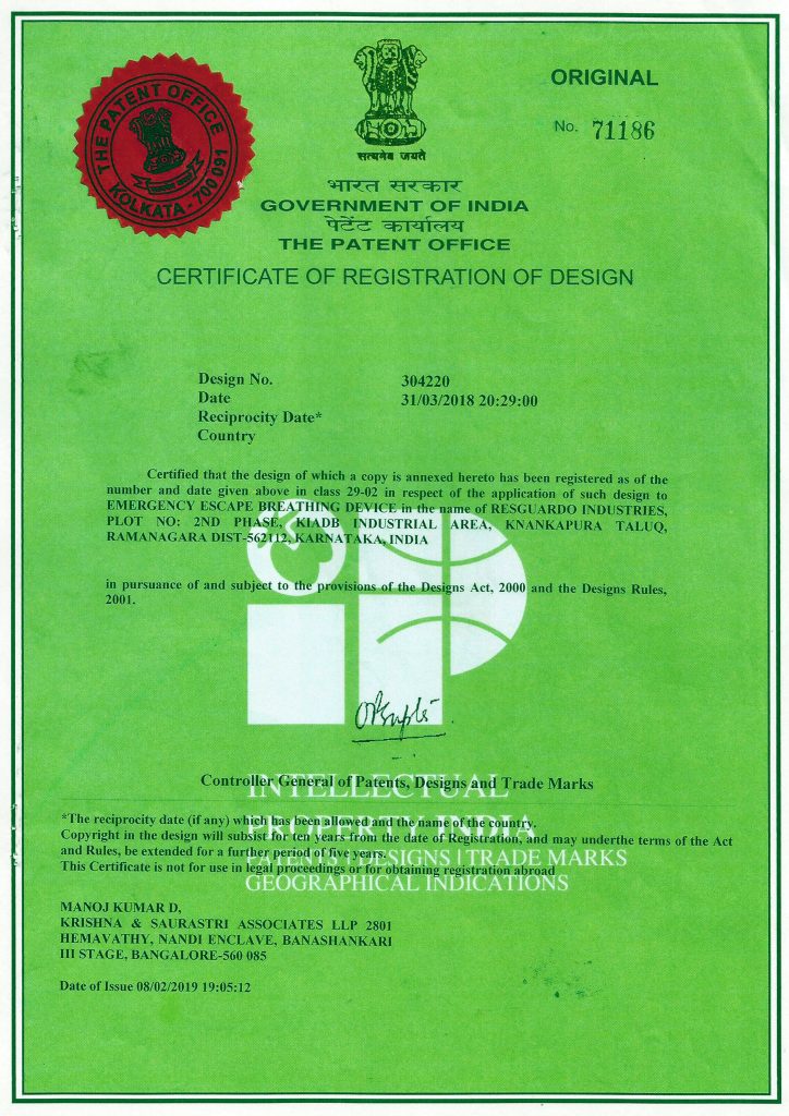 Emergency Escape Breathing Device (EEBD) - Usha Armour